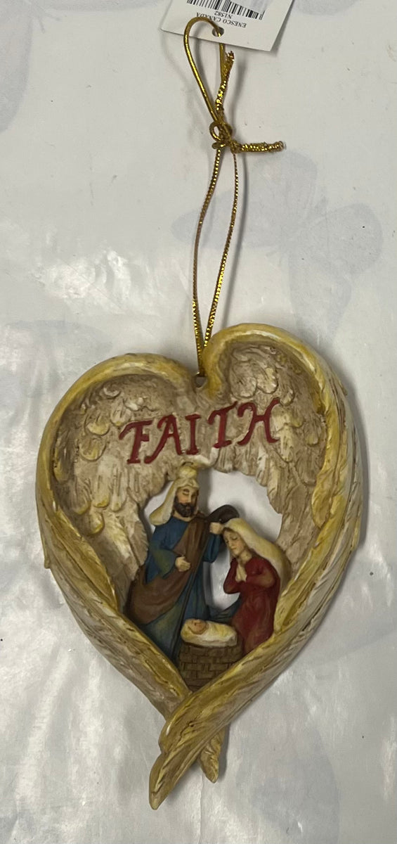 Holy Family Tree Ornament -Wings – Keepsakes and Memories Inc.