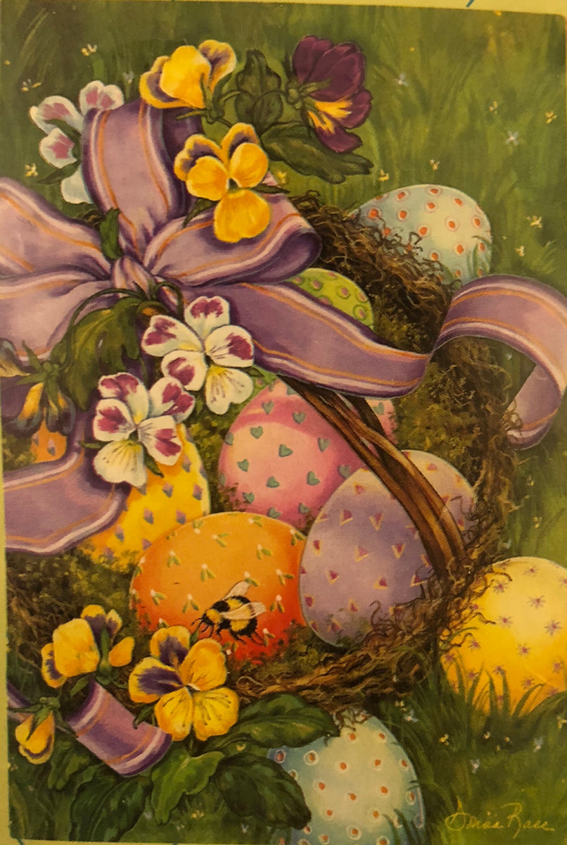 Pansy Easter Basket- Large Flag – Keepsakes and Memories Inc.